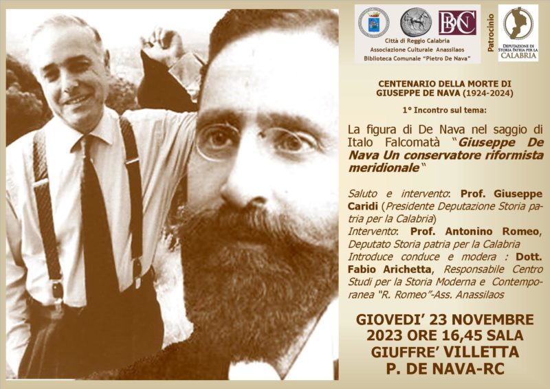 Associazione Culturale Anassilaos:“Giuseppe De Nava/ Un conservatore ...